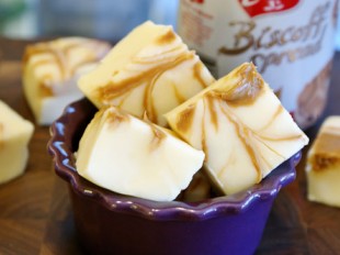 Vanilla Biscoff Swirl Fudge | CANDIQUIK